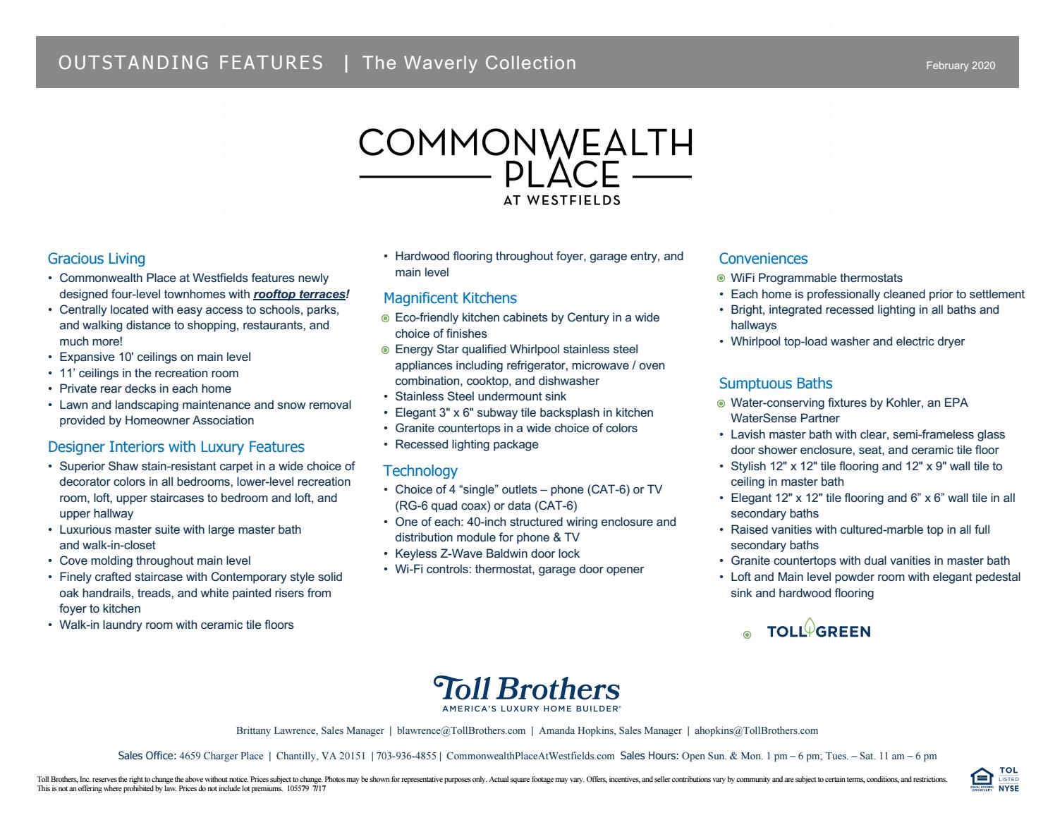 Outstanding Features by Toll Brothers, Inc. - Issuu