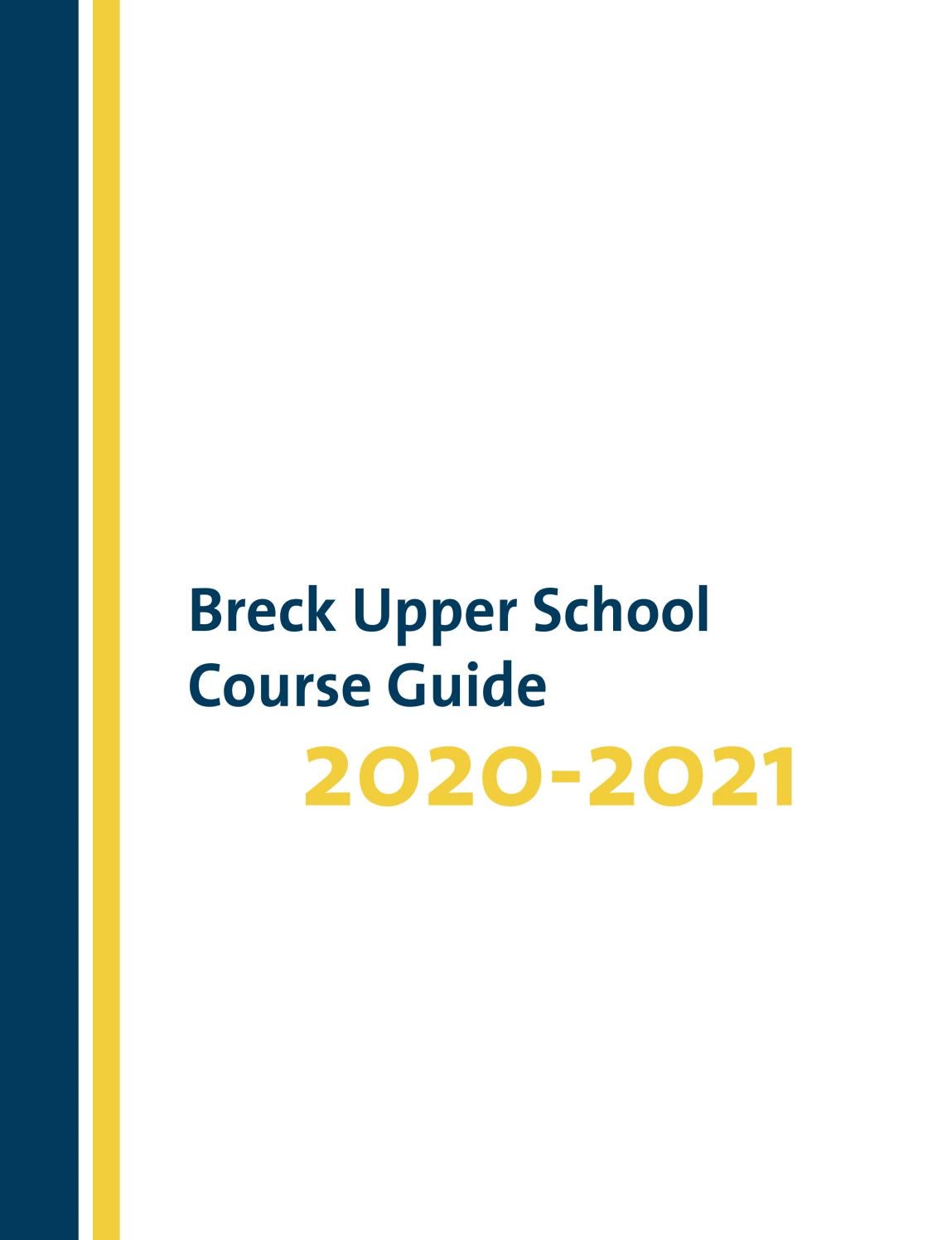 2020-2021 Upper School Course Guide by Breck School - Issuu