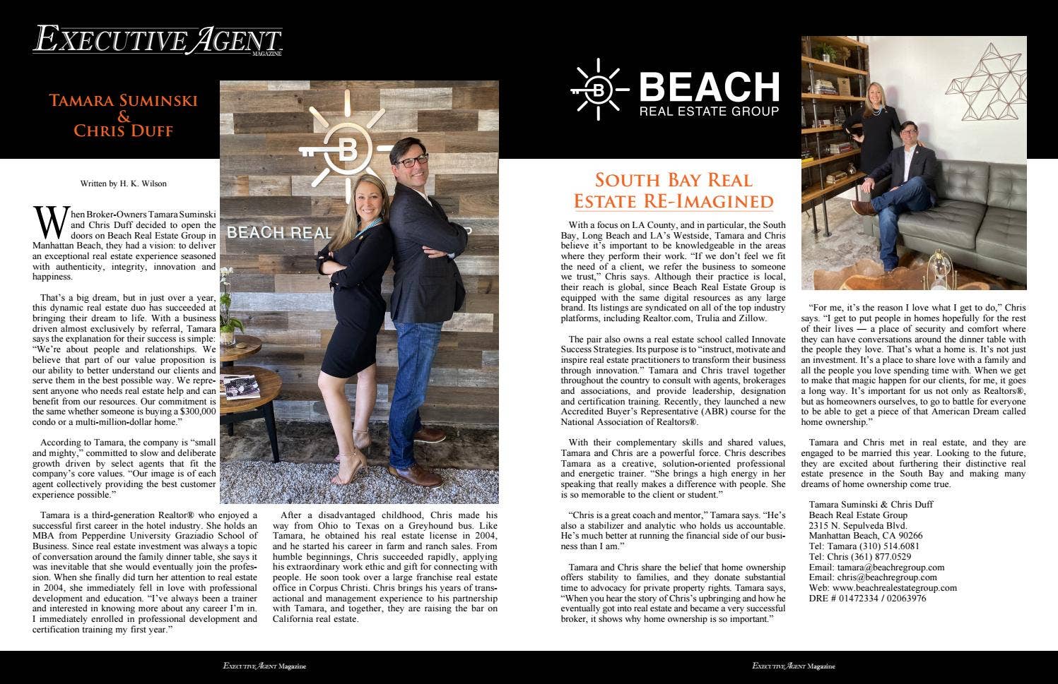 TAMARA SUMINSKI & CHRIS DUFF by Executive Agent Magazine - Issuu