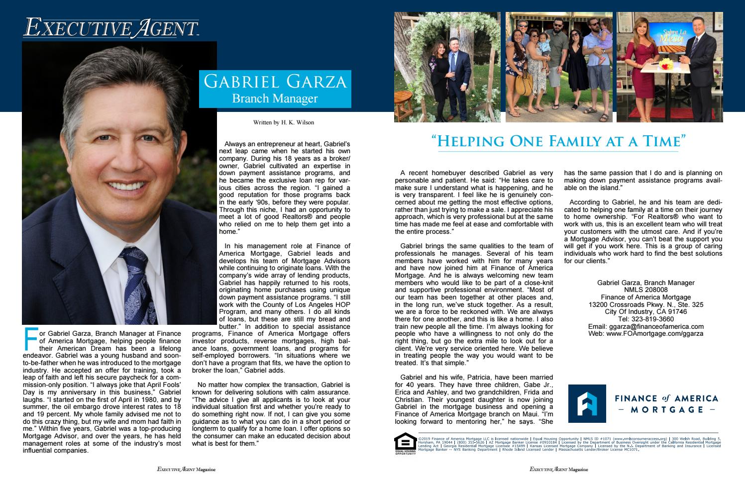 GABRIEL GARZA by Executive Agent Magazine - Issuu