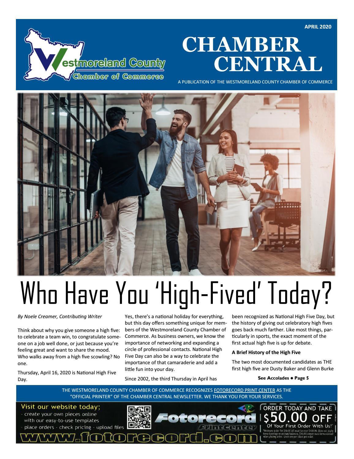 Chamber Central Newsletter April 2020 by Westmoreland County Chamber of ...