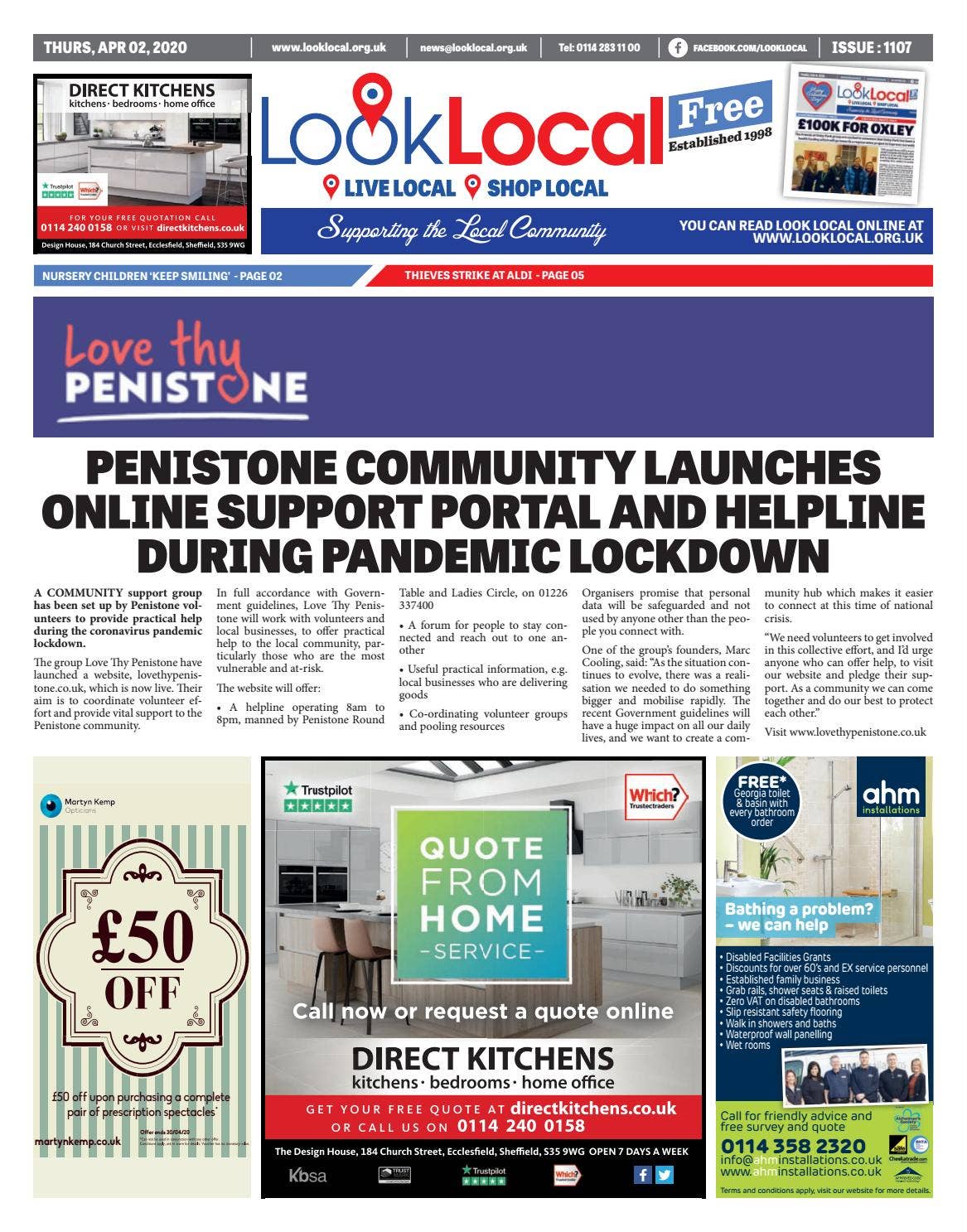 Issue 1107 Thursday 2 April 2020 by Look Local Newspaper - Issuu