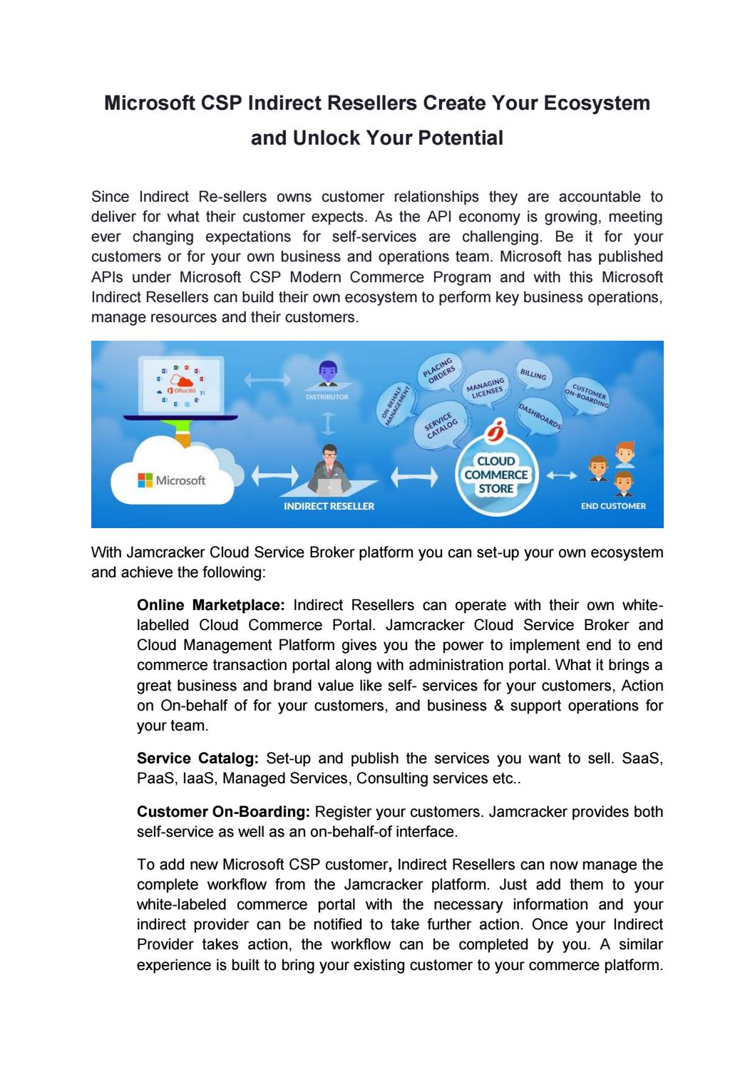 Microsoft CSP Indirect Resellers - Create Your Ecosystem and Unlock ...