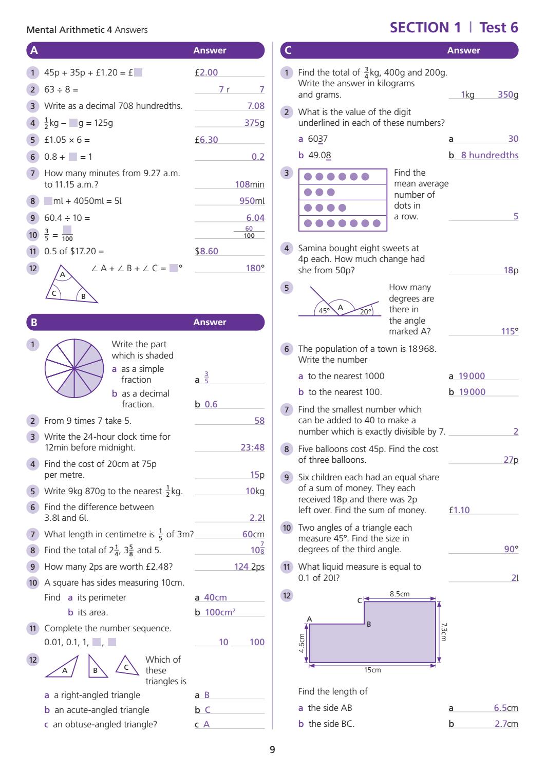 Mental Arithmetic 4 Answers Vebuka Mental Arithmetic 4 Answers Vebuka