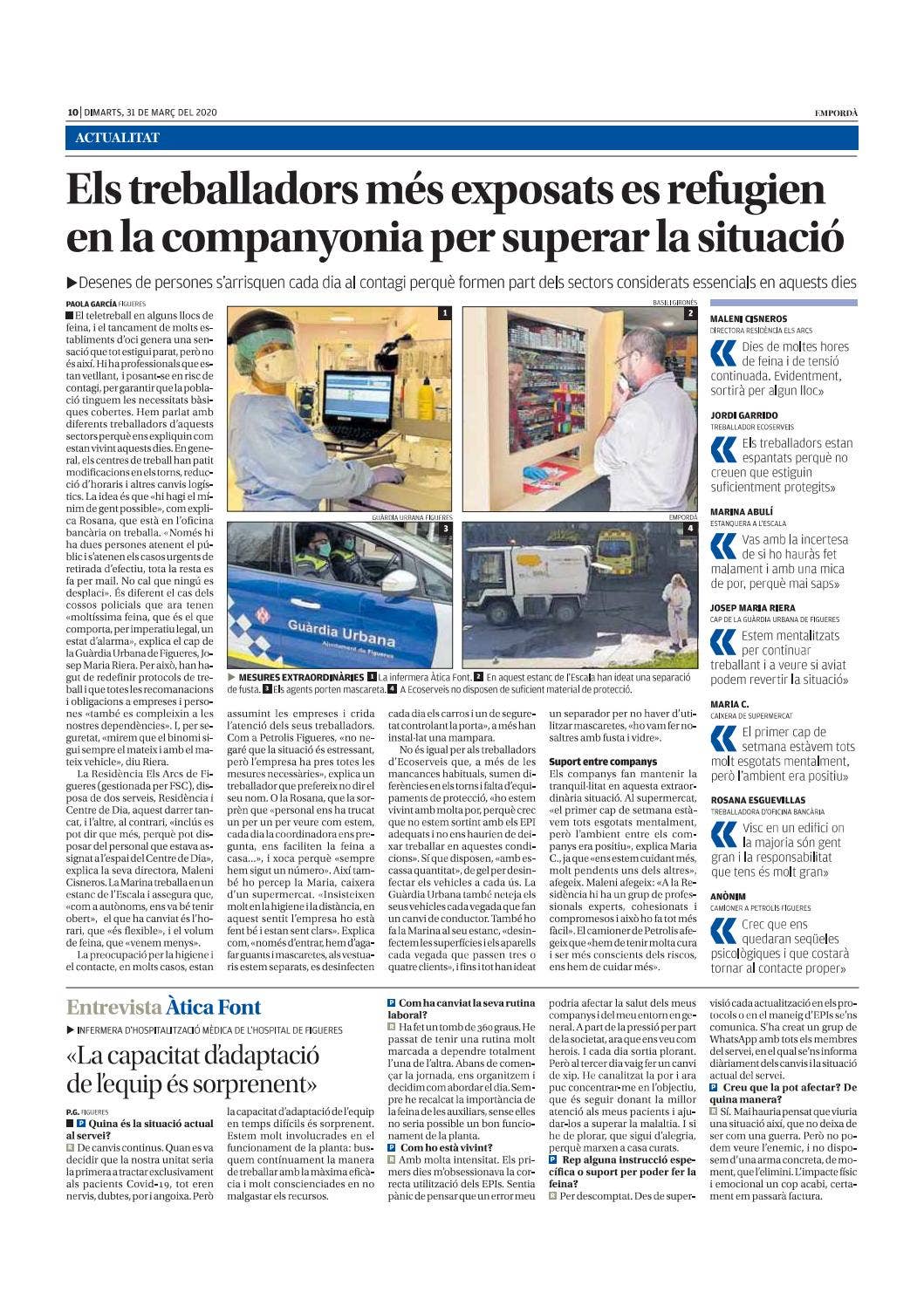 Entrevista a Àtica Font al Setmanari Empordà by Fundació Salut Empordà ...