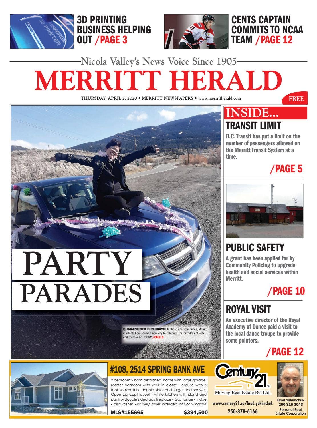 April 2 - 2020 by Merritt Herald - Issuu