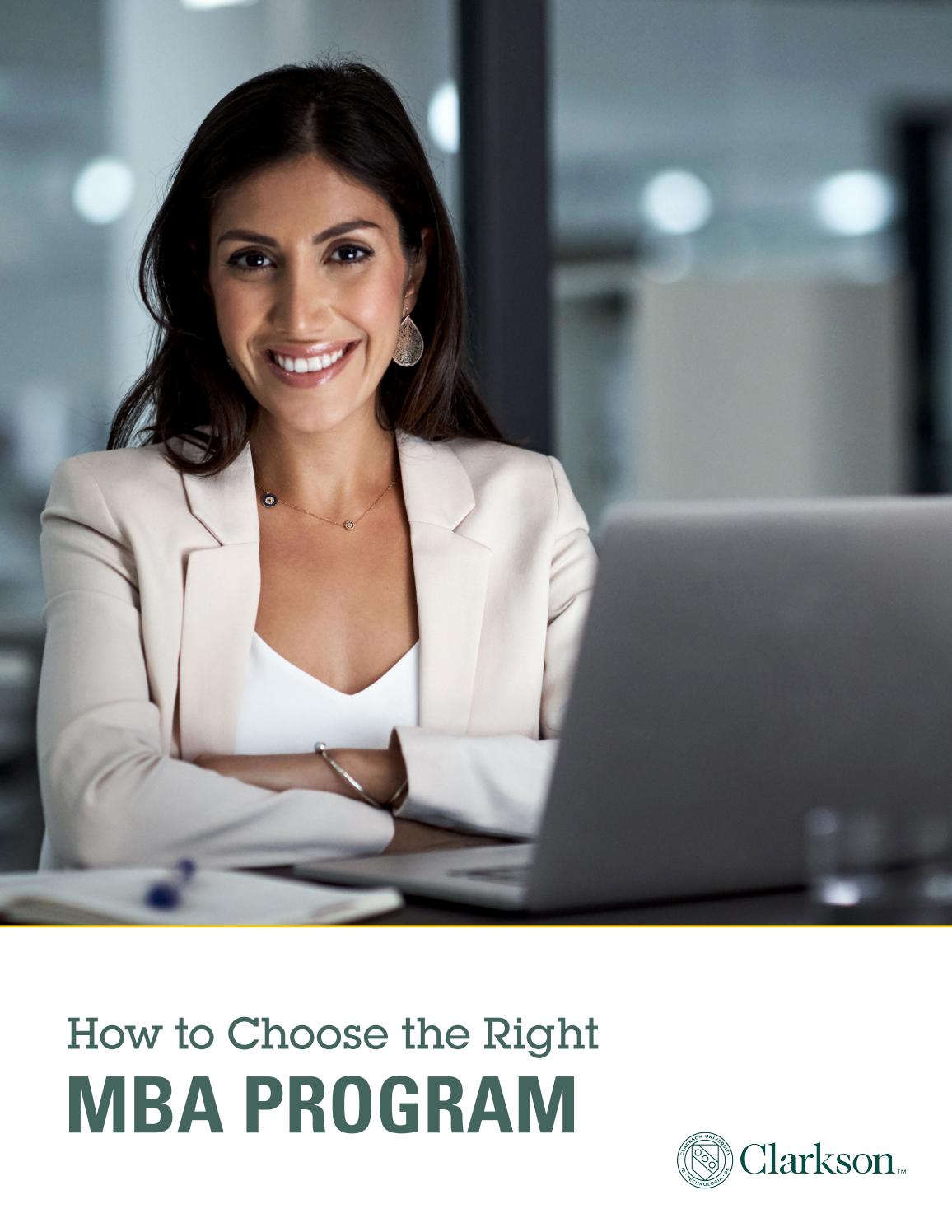 How to Choose the Right MBA Program by Clarkson University Graduate ...