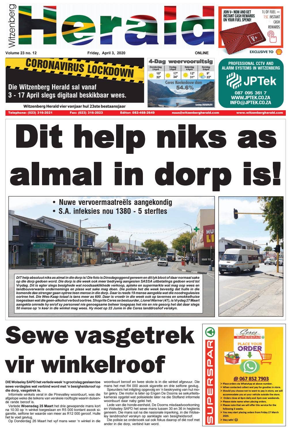 Witzenberg Herald - Vol 23 Issue 12 - 3 April 2020 by Witzenberg Herald ...