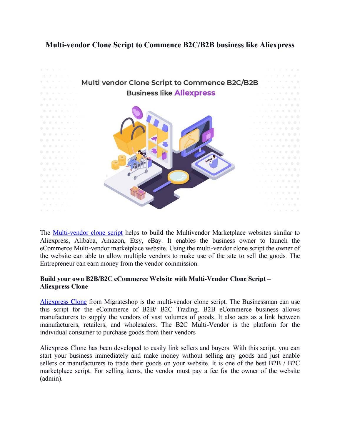 Mulit Vendor Clone Script to start website like Aliexpress by sarah krish - Issuu