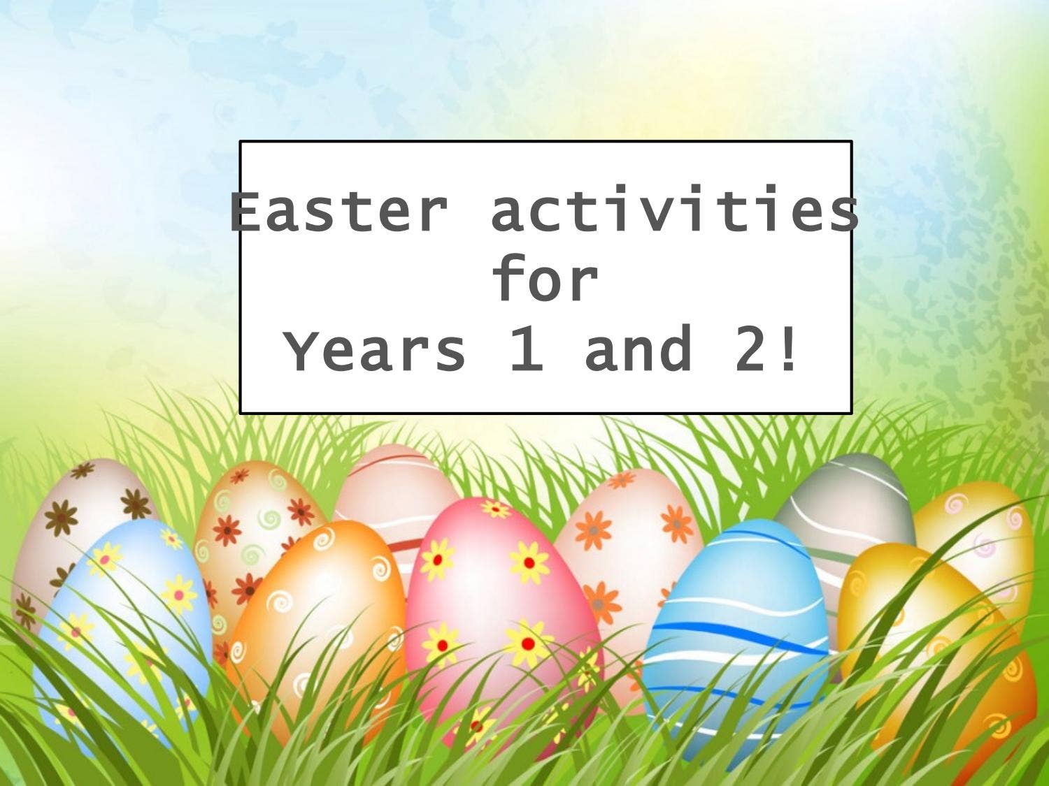 Easter Activities for Year 1 and 2 by Schudio - Issuu