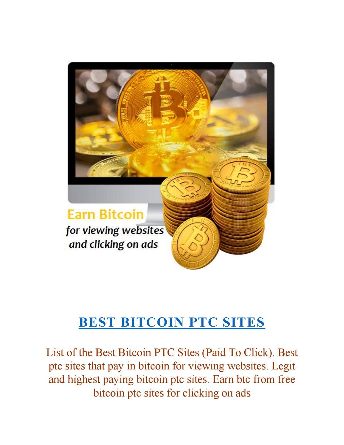 Best Bitcoin PTC Sites - Earn Bitcoin For Viewing Websites by Free ...