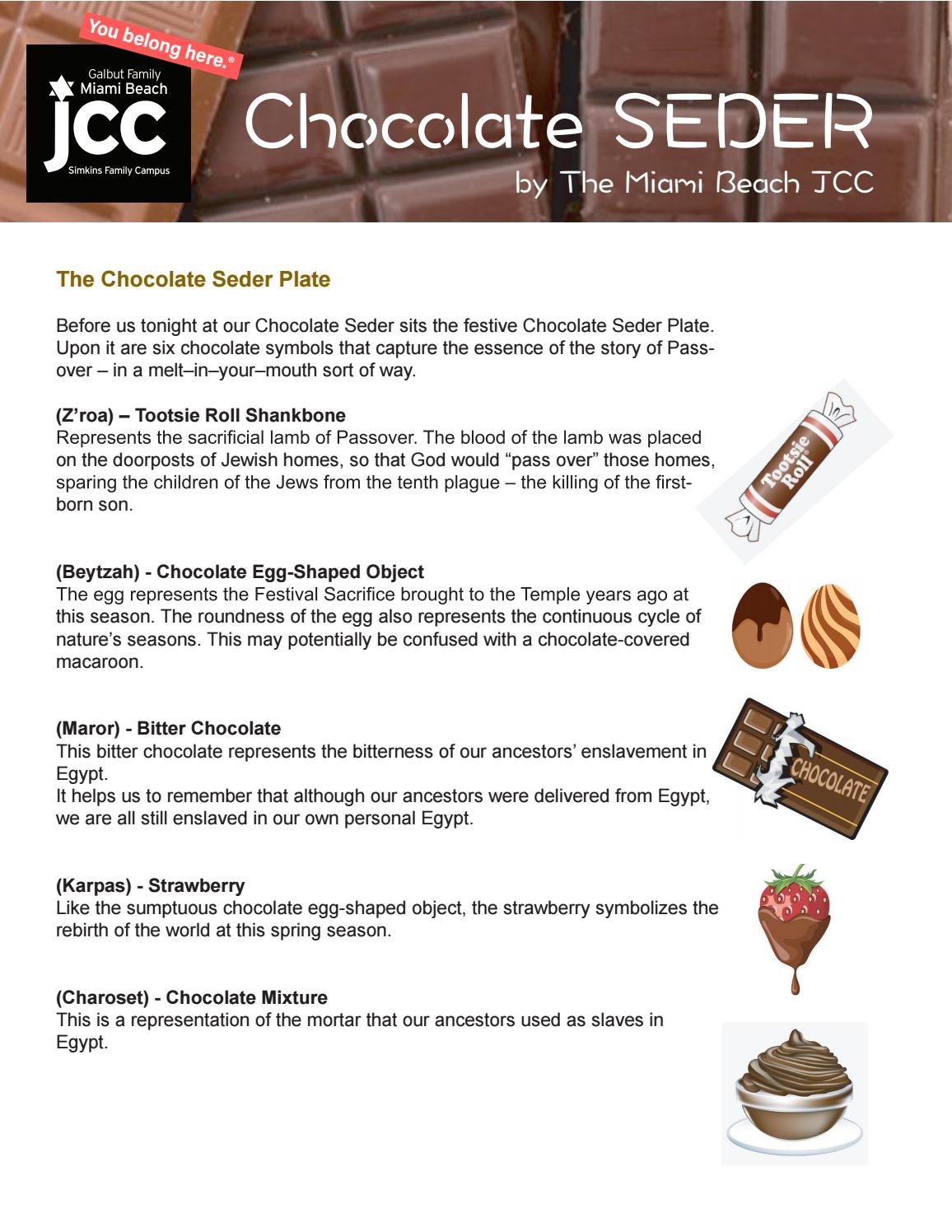 MBJCC Digital Chocolate Seder by Miami Beach JCC - Issuu
