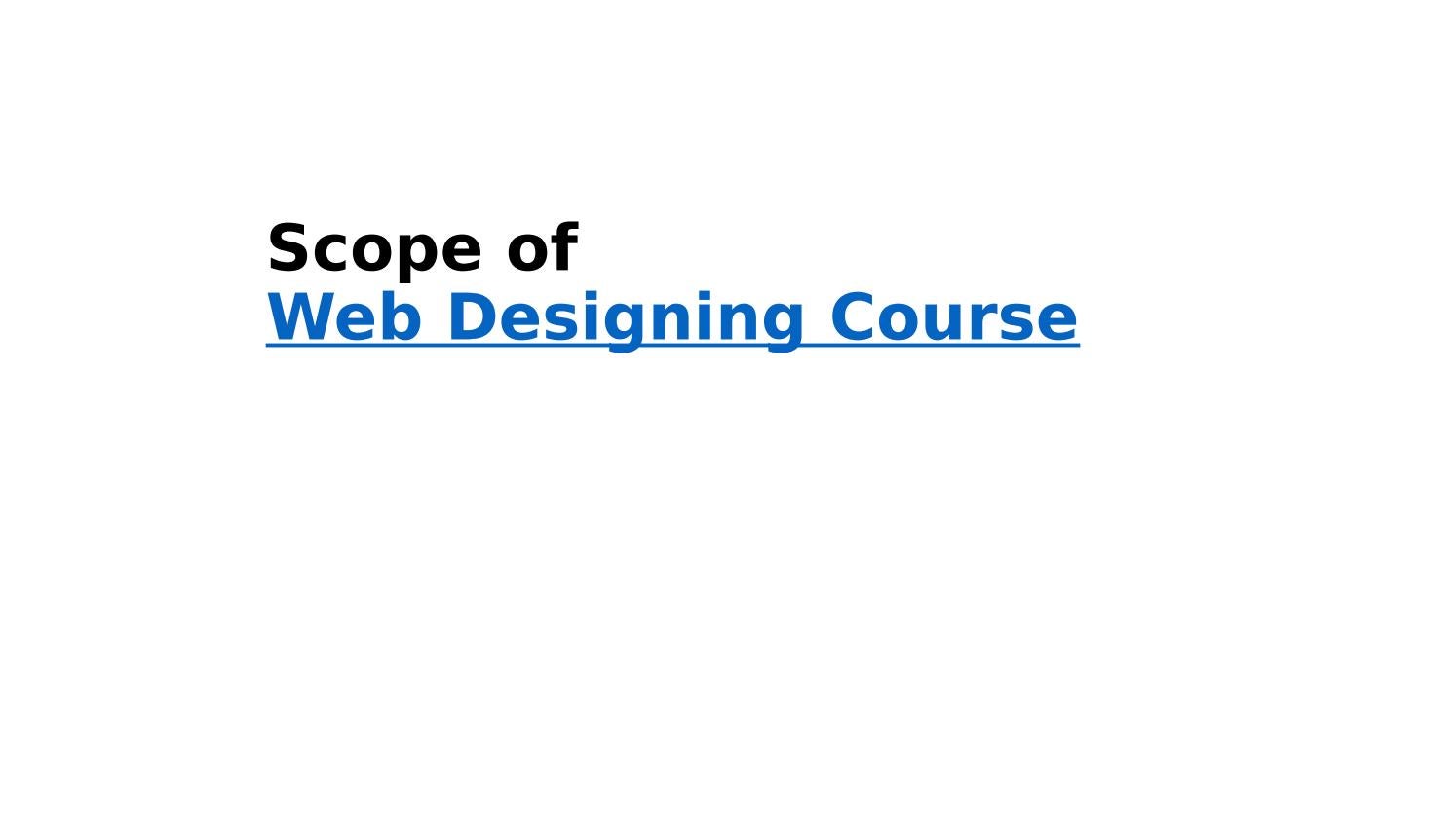 Scope of Web Designing Course by Chandigarh Group of Colleges Landran ...