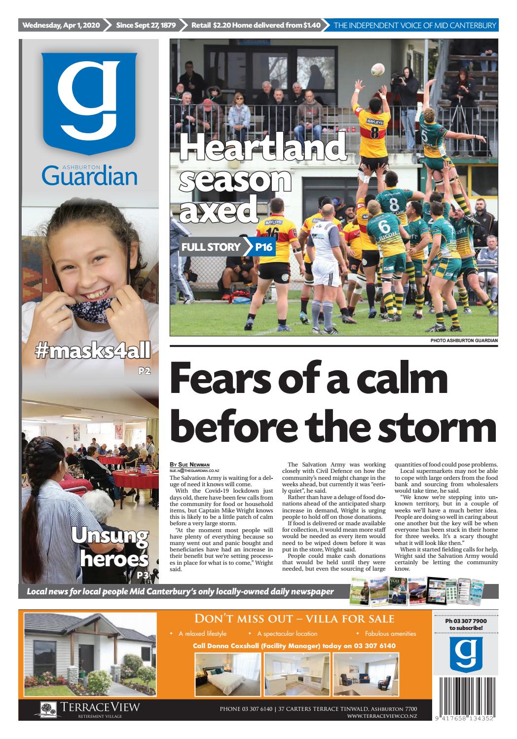 Ashburton Guardian, Wednesday, April 1, 2020 by Ashburton Guardian - Issuu