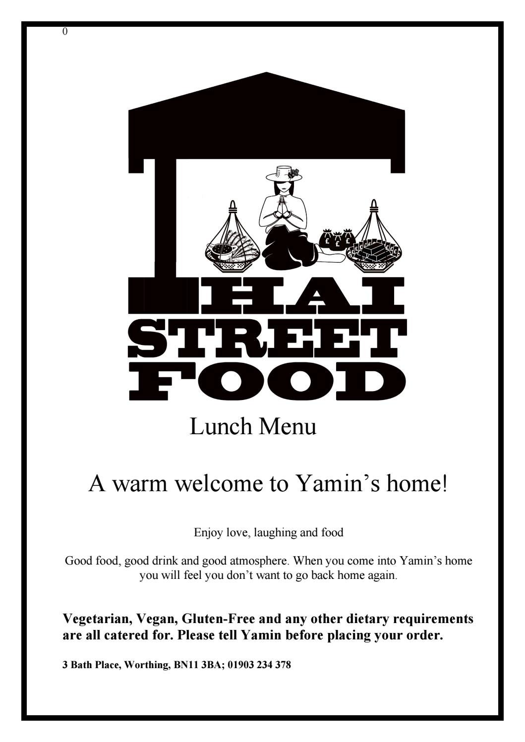 Thai Street Food - Worthing - Lunch Menu by Nettl inc Face Media Group ...