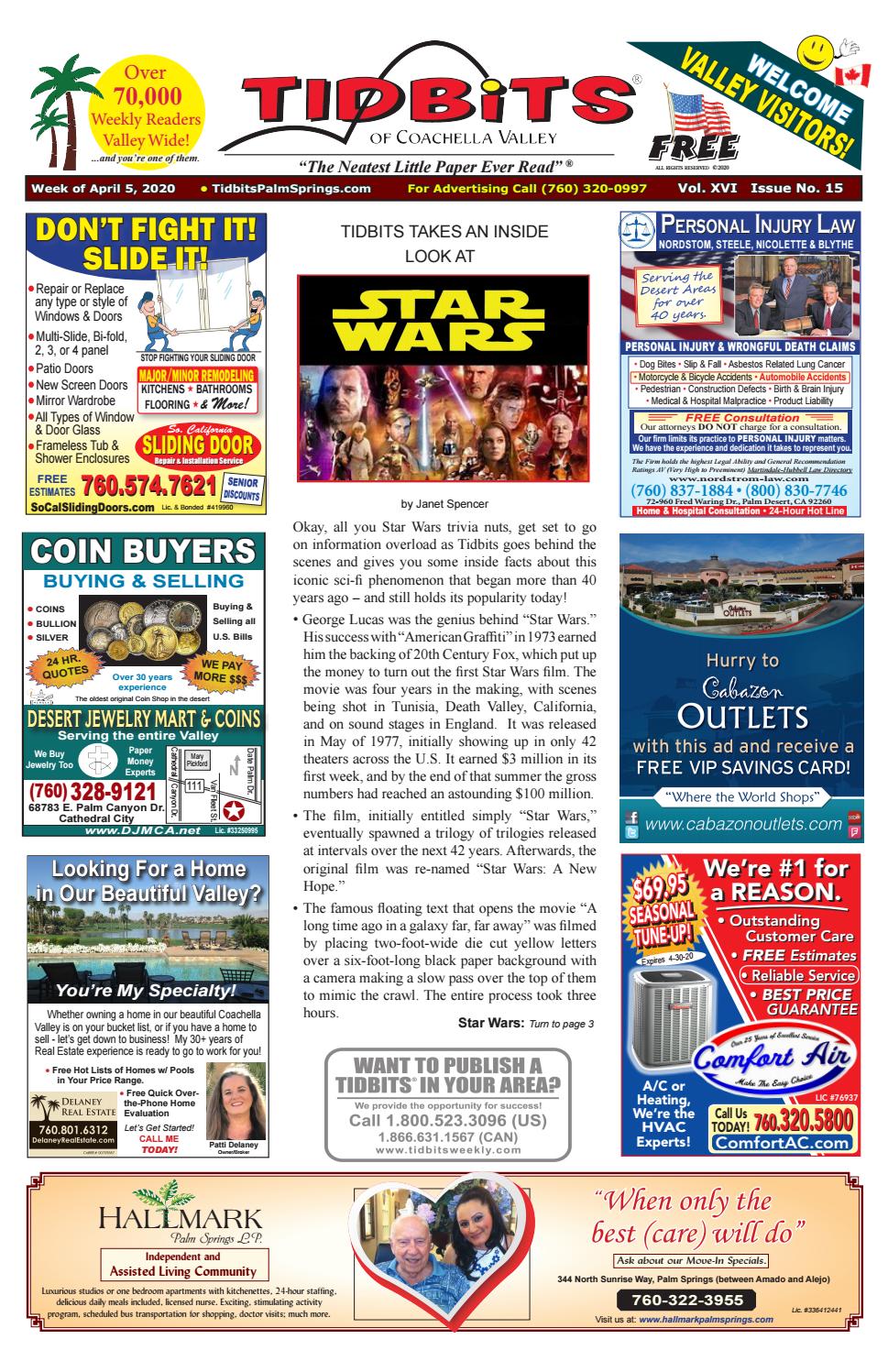 Vol. 16: #15 • Star Wars • (4-5-2020) Tidbits of Coachella Valley by ...