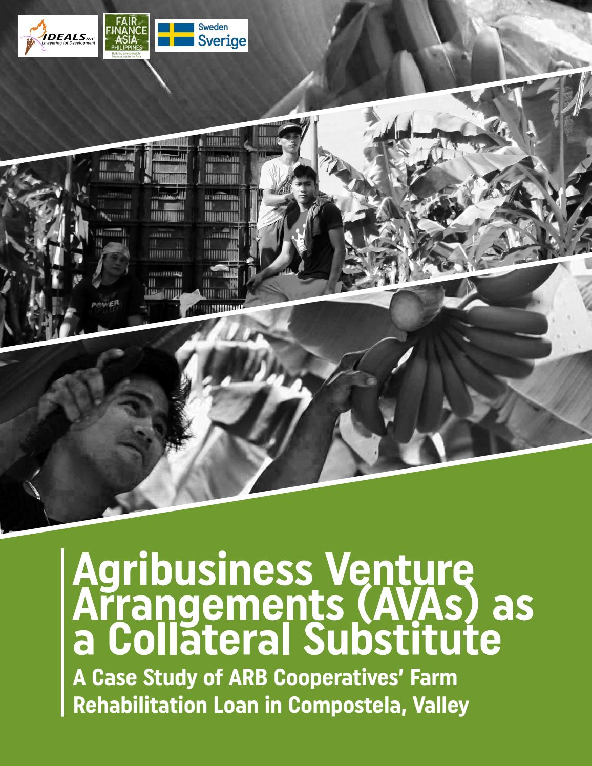 Agribusiness Venture Arrangements (AVAs) as a Collateral Substitute by ...