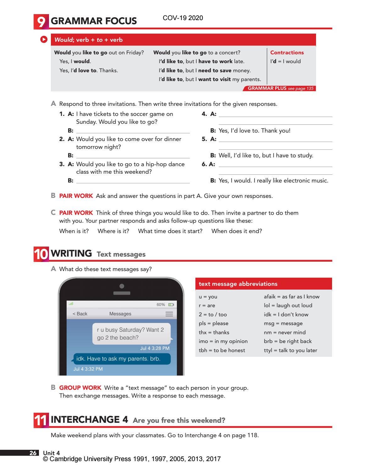 Interchange 5th edition Level 1 Student's Book by Cambridge English - Issuu