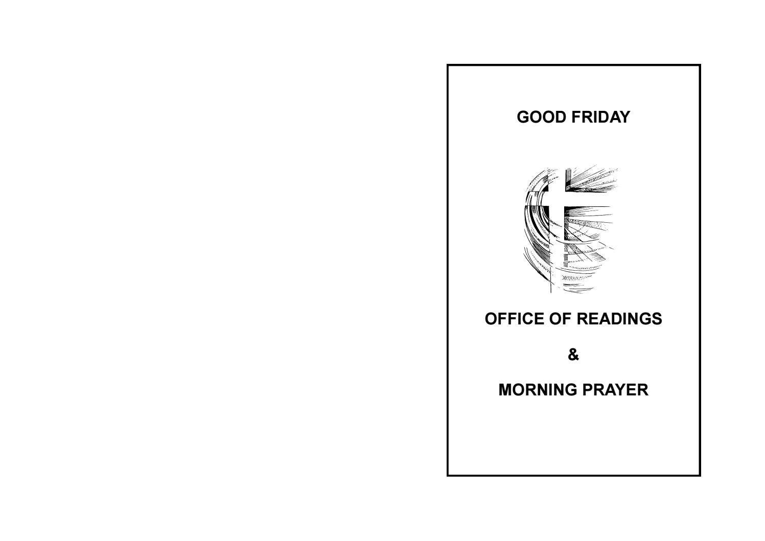 Good Friday Morning Prayer by Schudio - Issuu