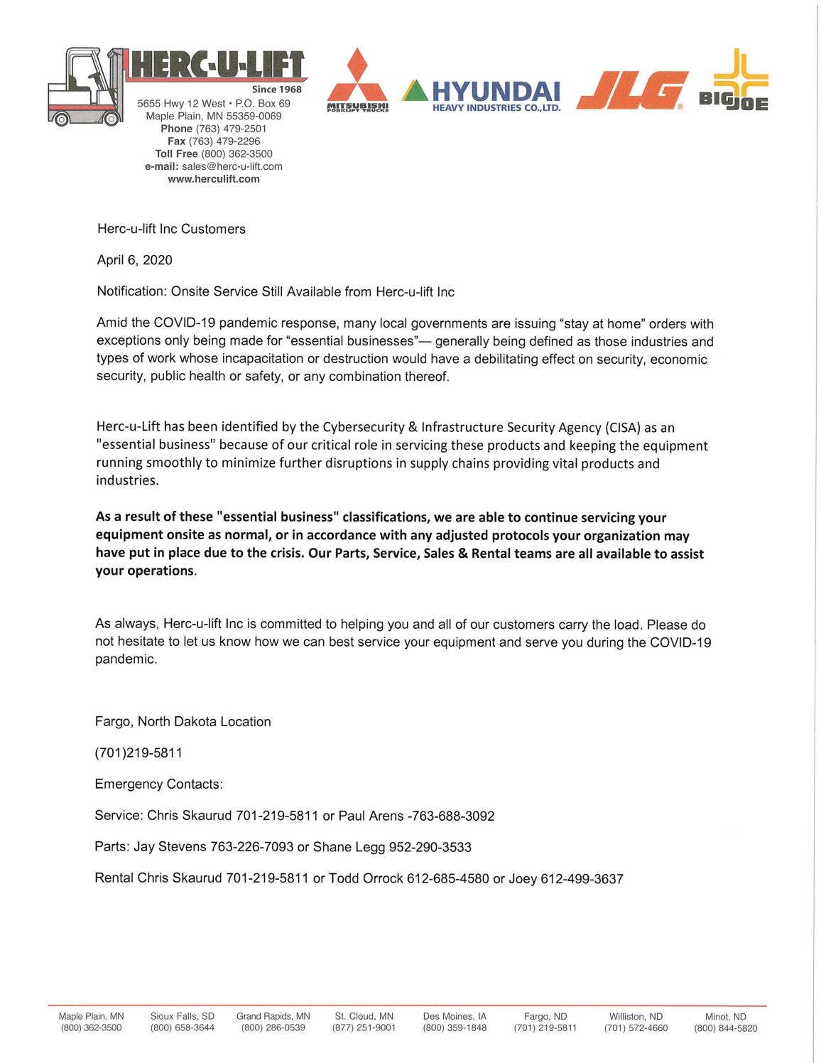 HUL - Essential Supplier - Fargo ND by Herc-U-Lift Inc. - Issuu