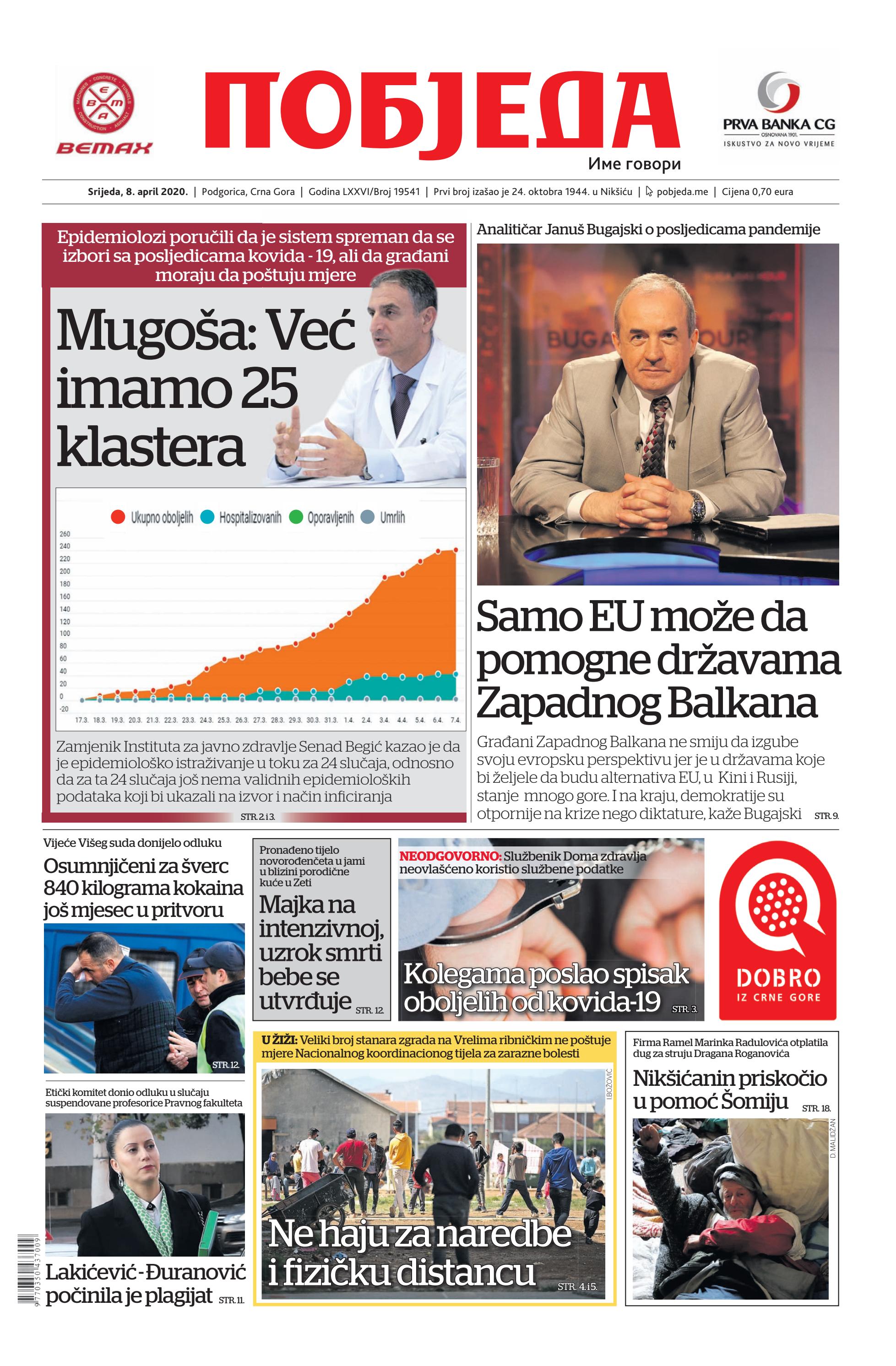 Dnevni list Pobjeda 08.04.2020. by Pobjeda - Issuu