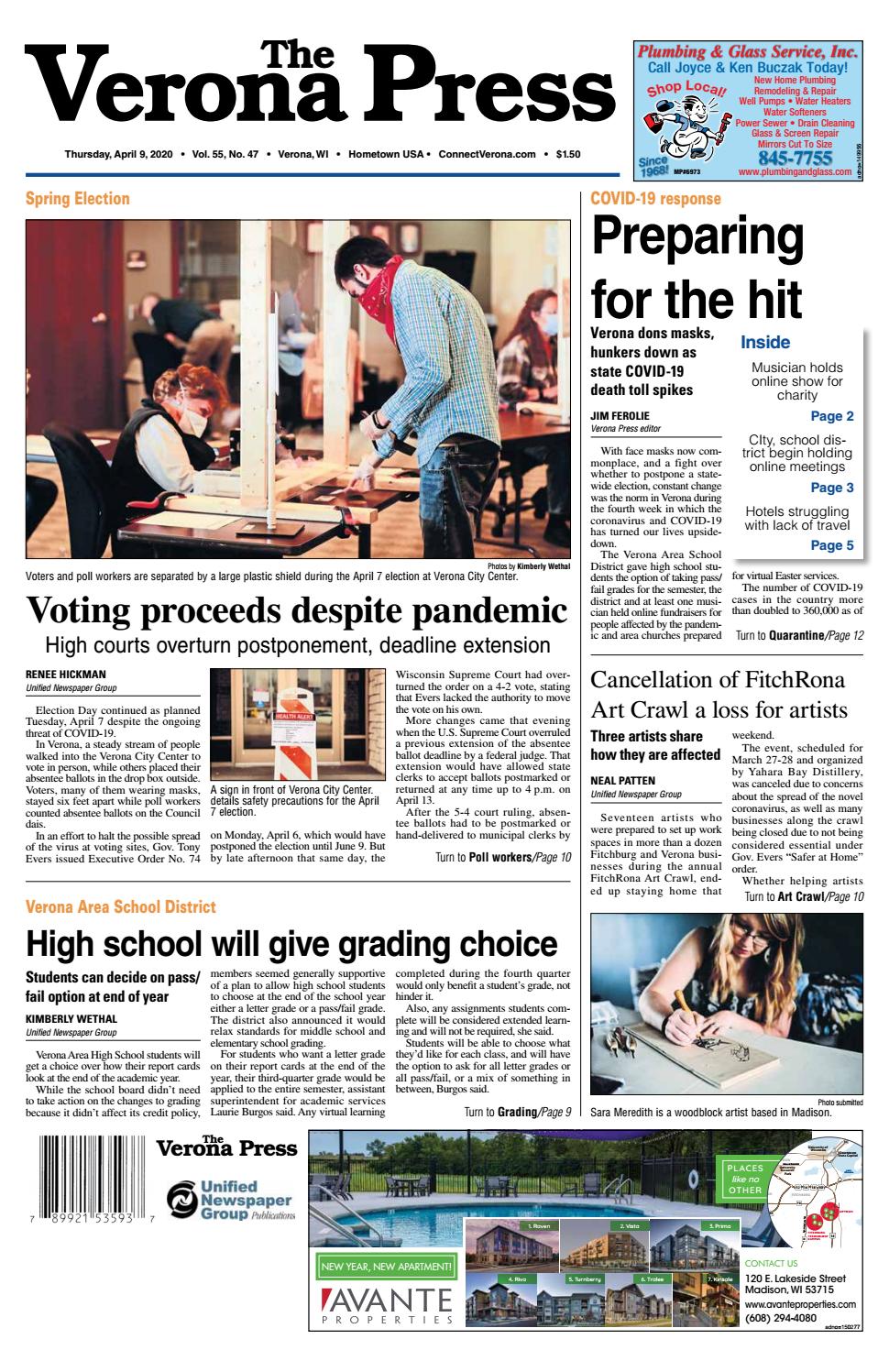 4/9/2020 Verona Press by Woodward Community Media - Issuu