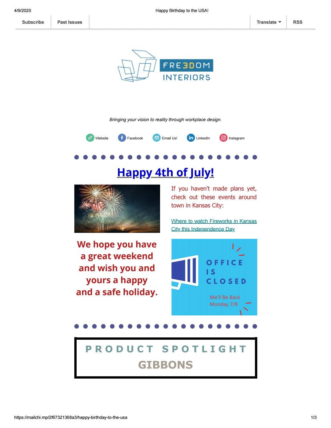 F.I. Mailchimp Newsletter Example July 2019 by laurenowatkins - Issuu