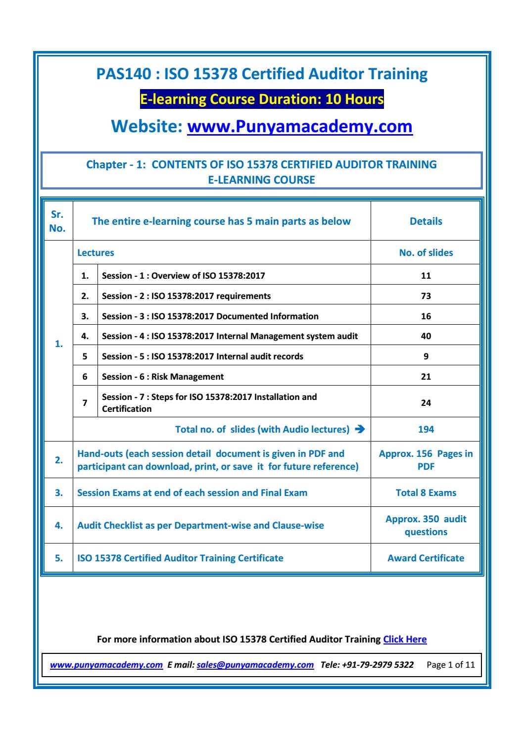 course-outline-of-iso-15378-certified-auditor-training-online-by-punyam