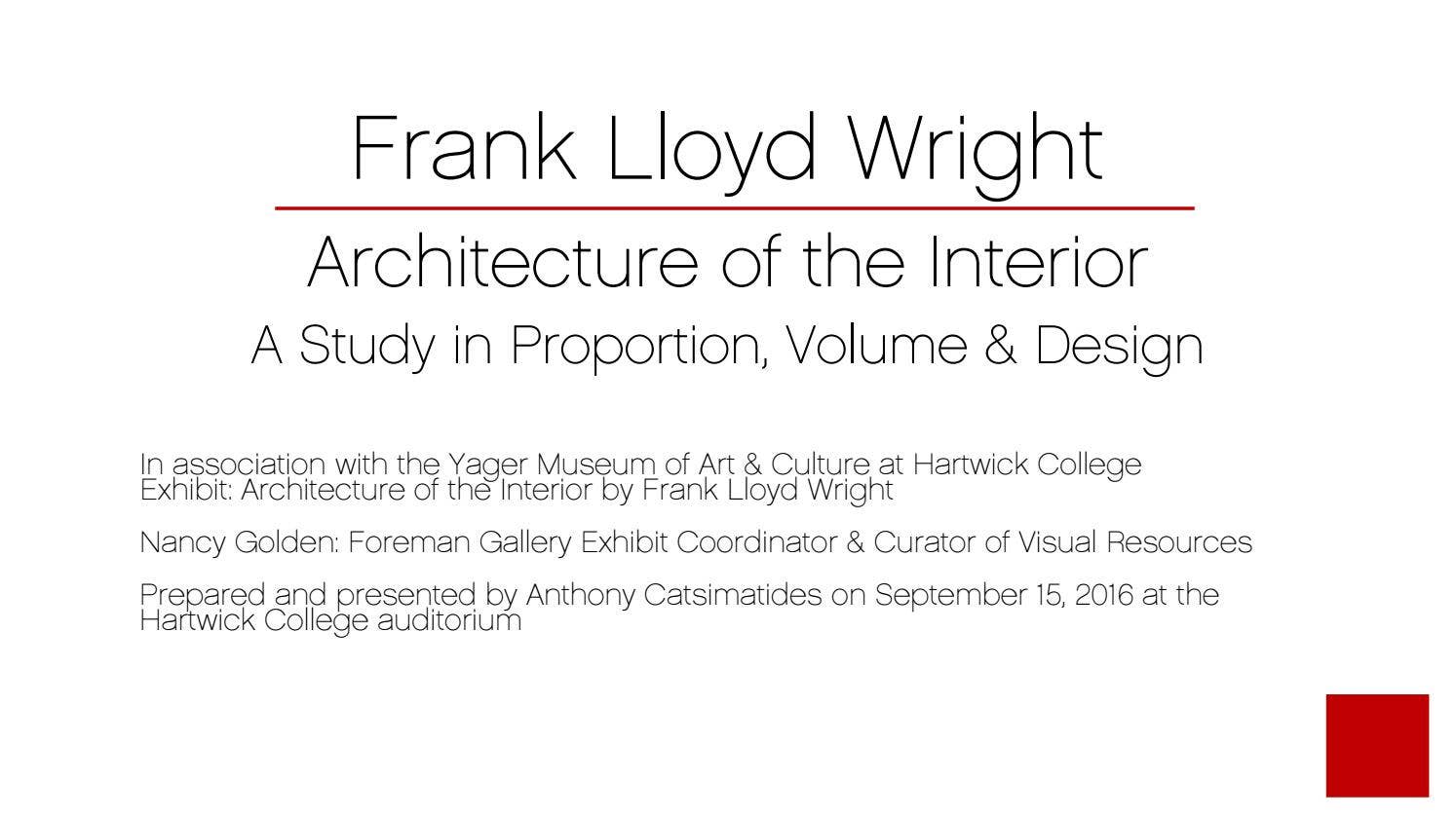Frank Lloyd Wright: Architecture of the Interior by Open Atelier ...