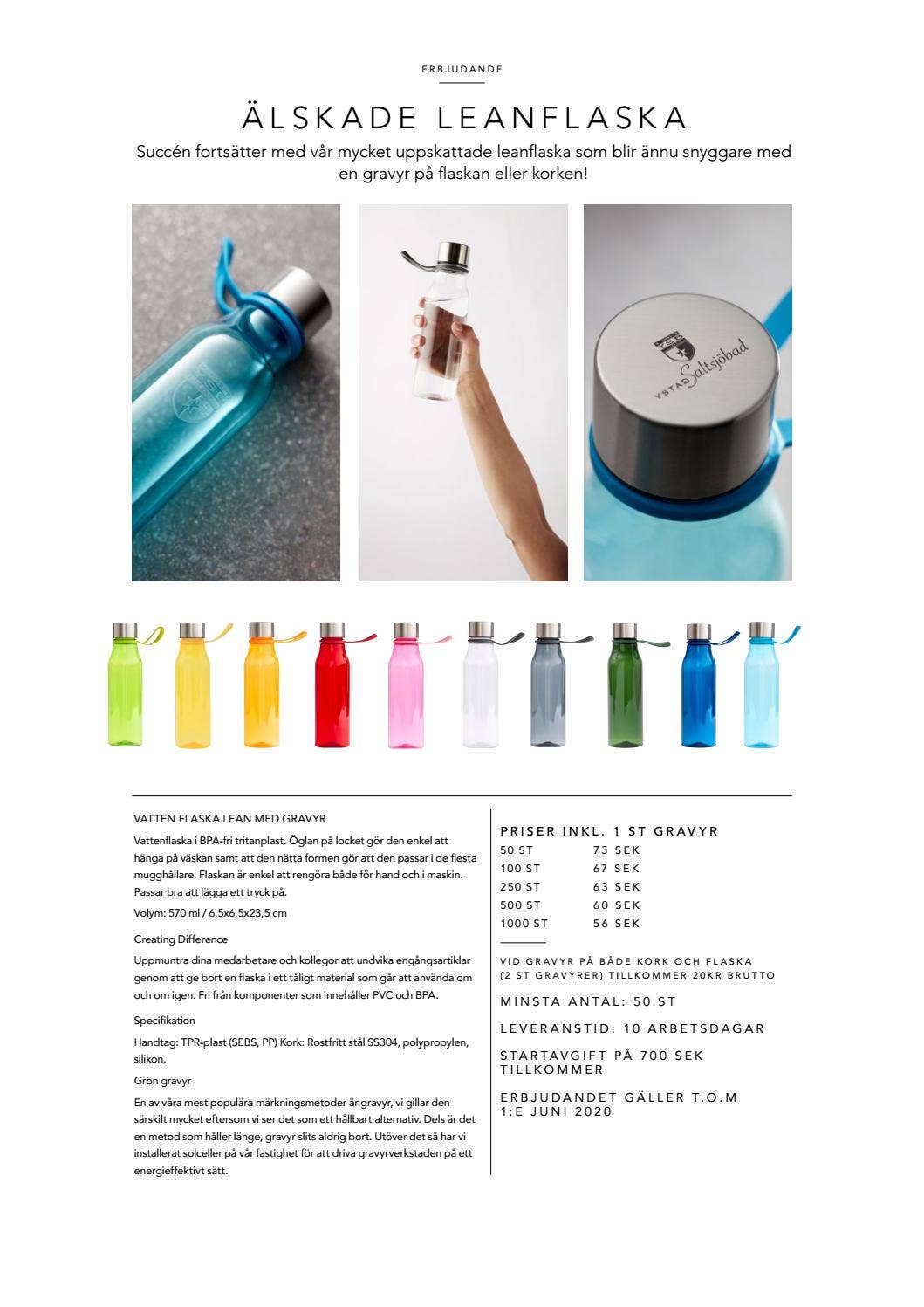 Lean vattenflaska med lasergravyr by Vinga - Issuu