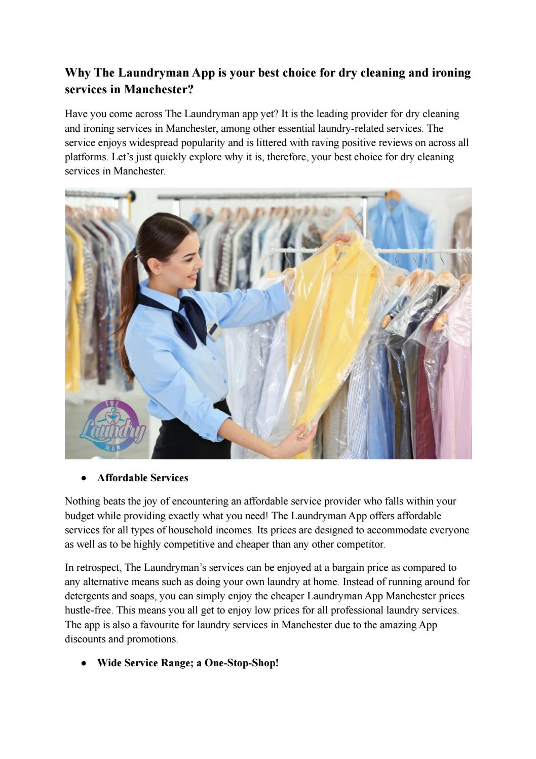 why the laundryman app is your best choice for dry cleaning and ironing ...