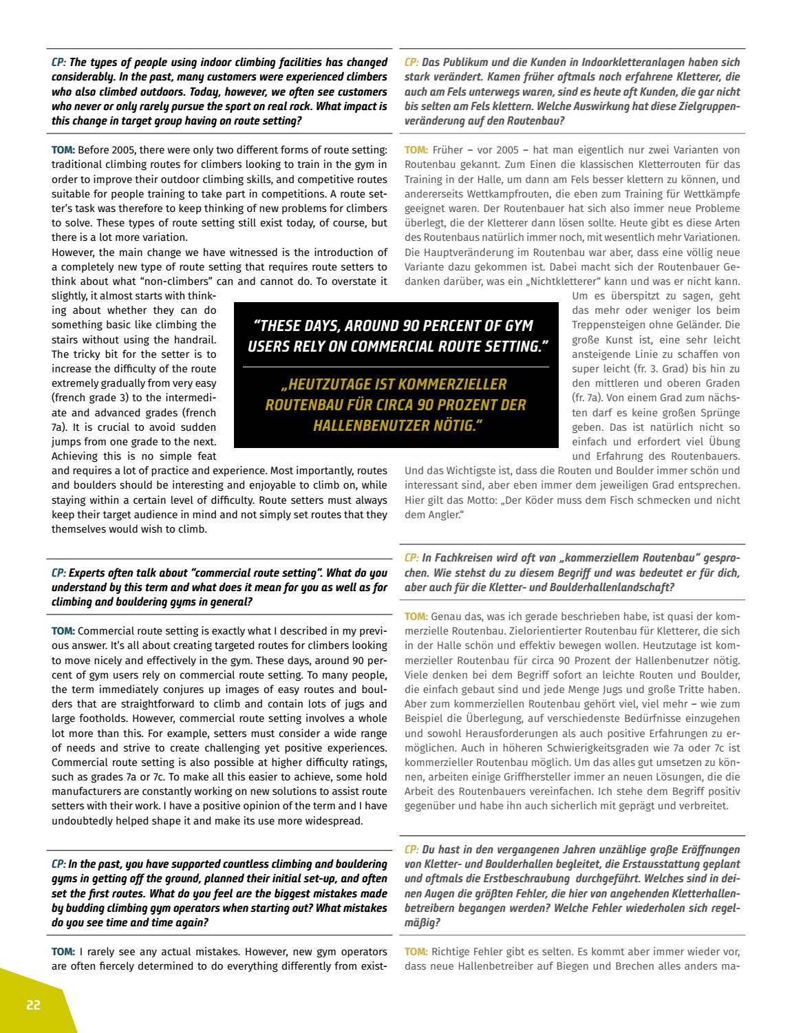 Route Setter #1 – a new business magazine for the indoor climbing ...