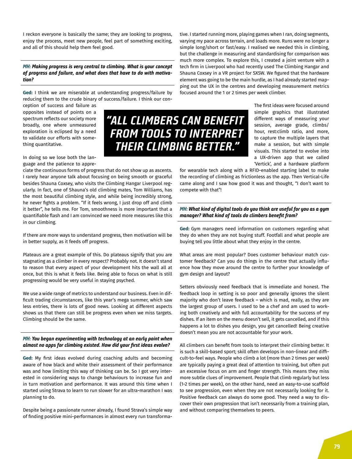 Route Setter #1 – a new business magazine for the indoor climbing ...