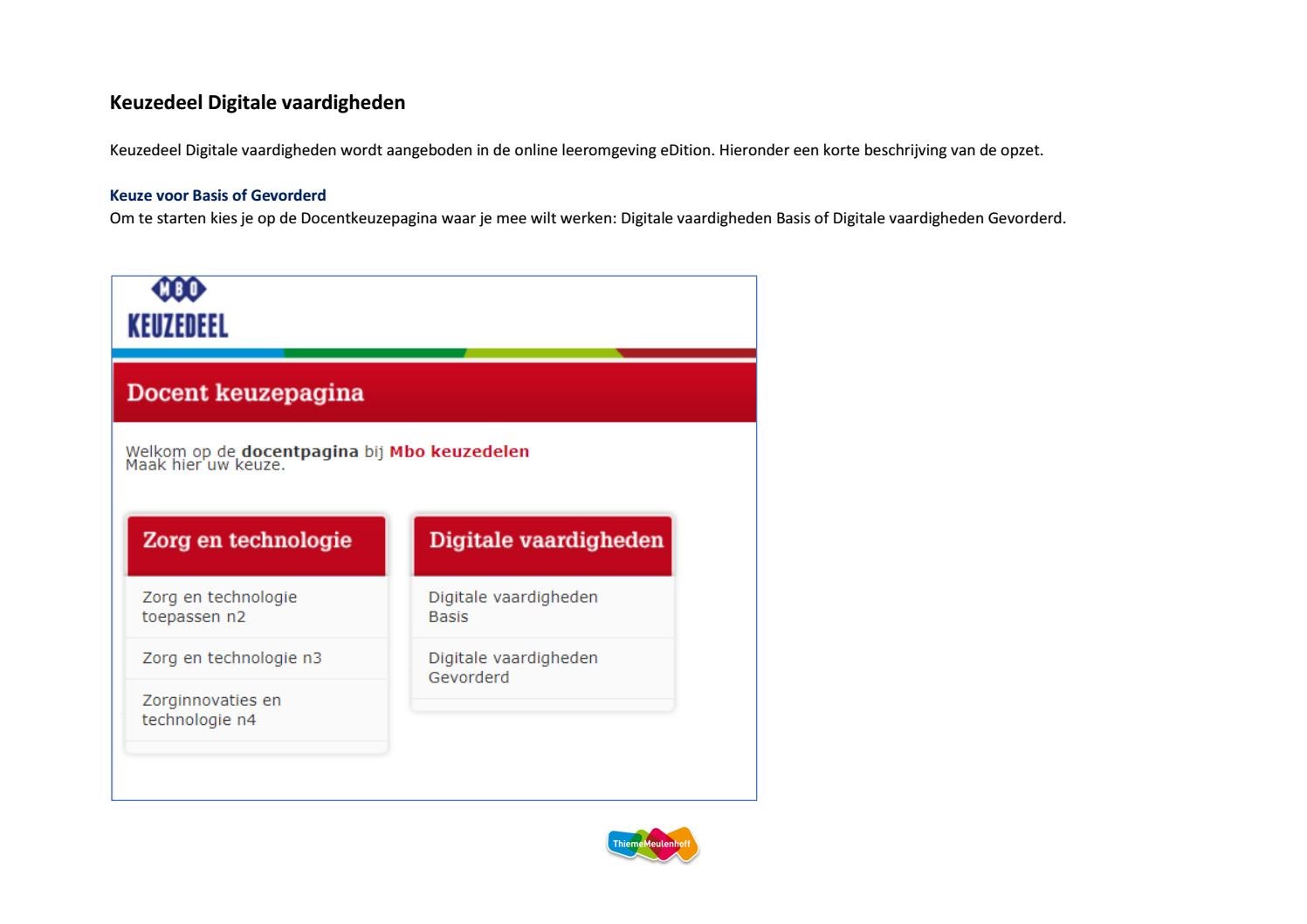 Keuzedeel Digitale vaardigheden opzet eDition by ThiemeMeulenhoff - Issuu