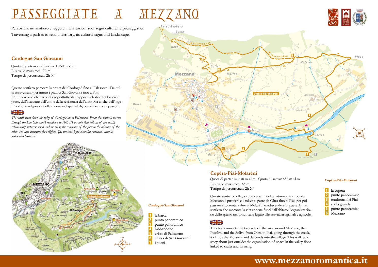 Mappa Mezzano - Cataste e canzei by Hotel Isolabella - Issuu