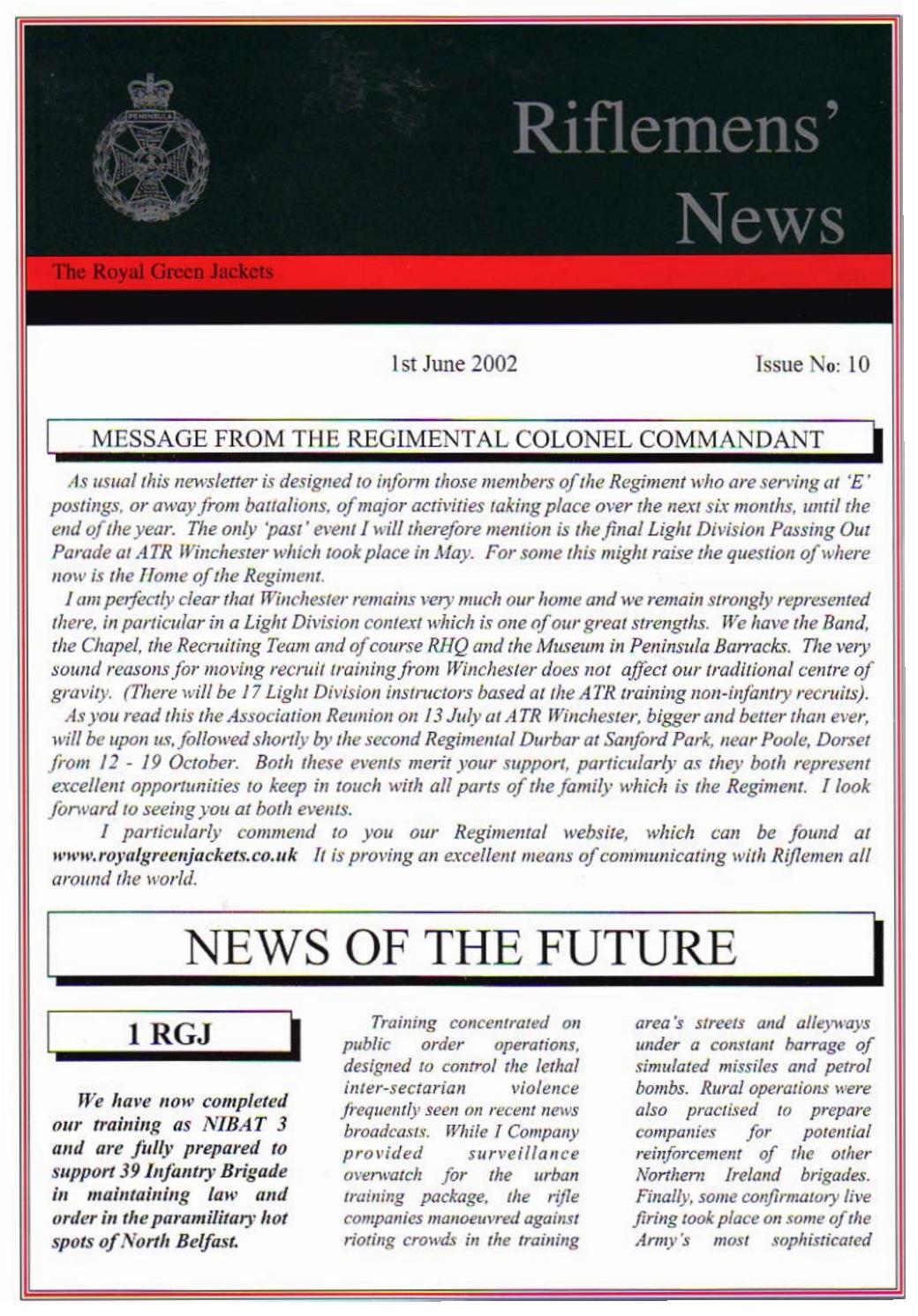 RGJ Riflemens' News June 202 by RGJ Association - Issuu