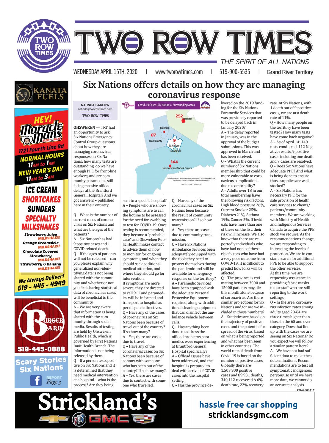 Two Row Times, April 15, 2020 by tworowtimes - Issuu