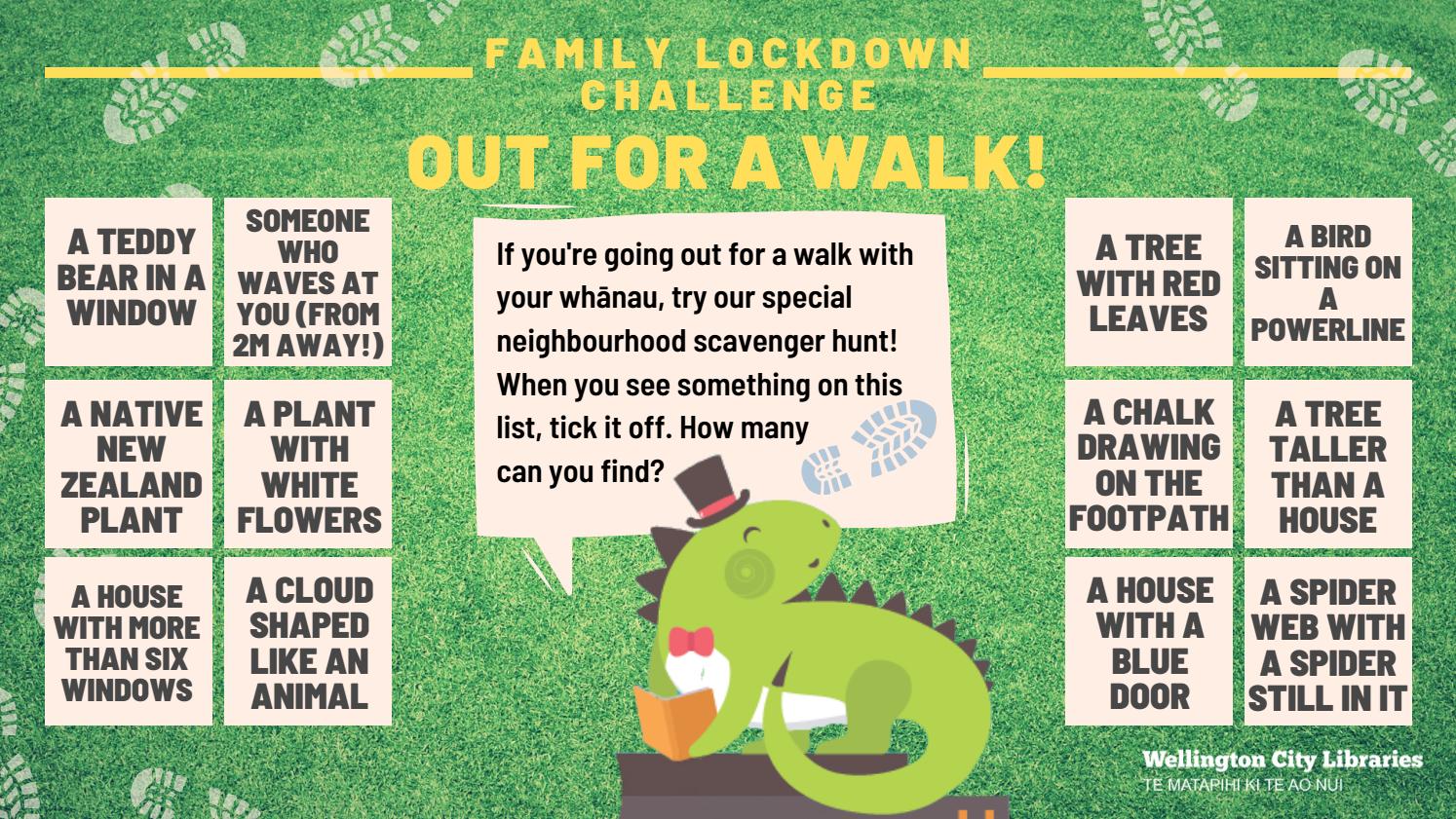 Family Lockdown Challenge - Out for a Walk by wellingtoncitylibraries ...