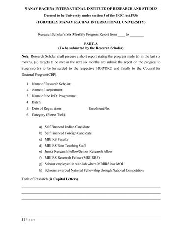 progress-report-proforma-by-manav-rachn-university-issuu