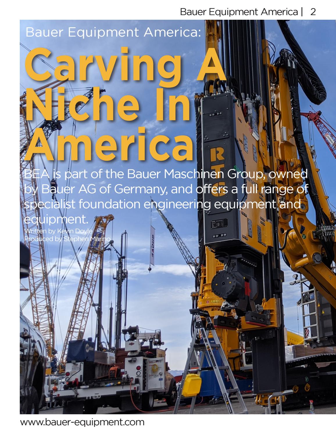 Bauer Equipment America by Construction Feature Article - Issuu