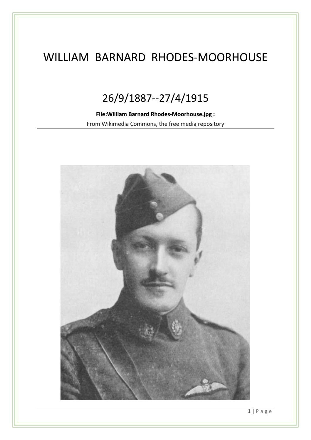 William Barnard Rhodes-Moorhouse by wellingtoncitylibraries - Issuu