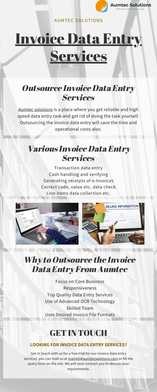 Outsource Invoice Data Entry Services by dimple arora - Issuu