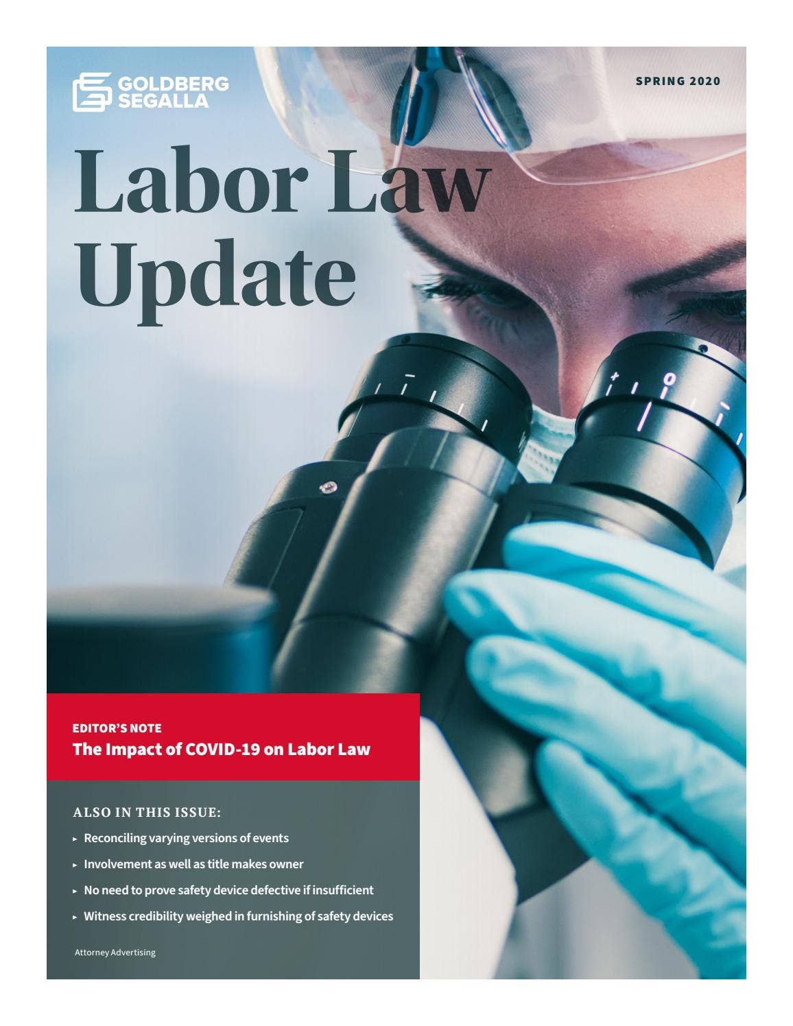 Labor Law Update - Spring 2020 by goldbergsegalla - Issuu