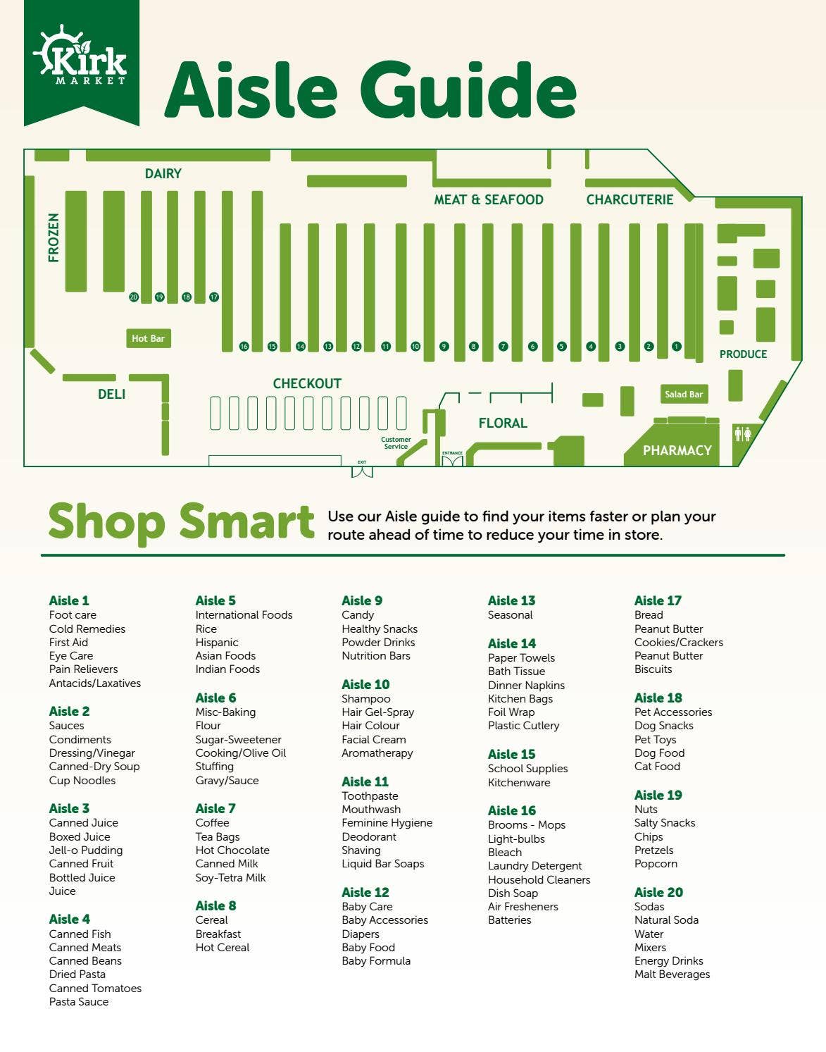 Kirk Market Aisle Guide by Kirk Market - Issuu