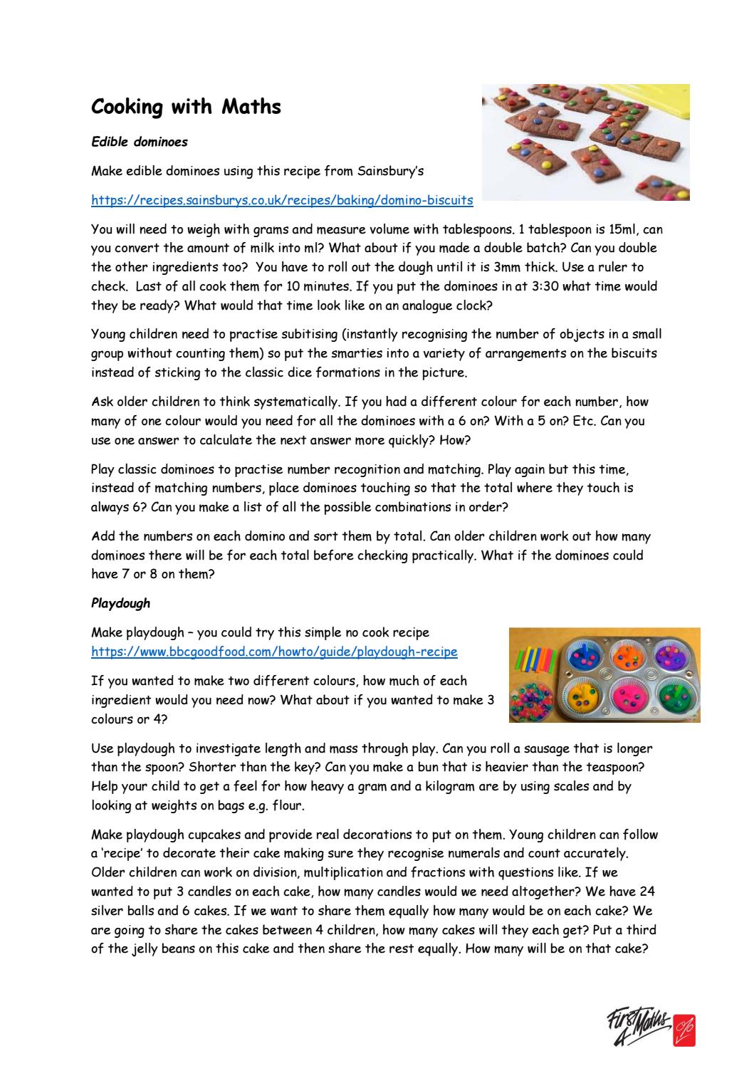 Cooking with Maths by Schudio - Issuu