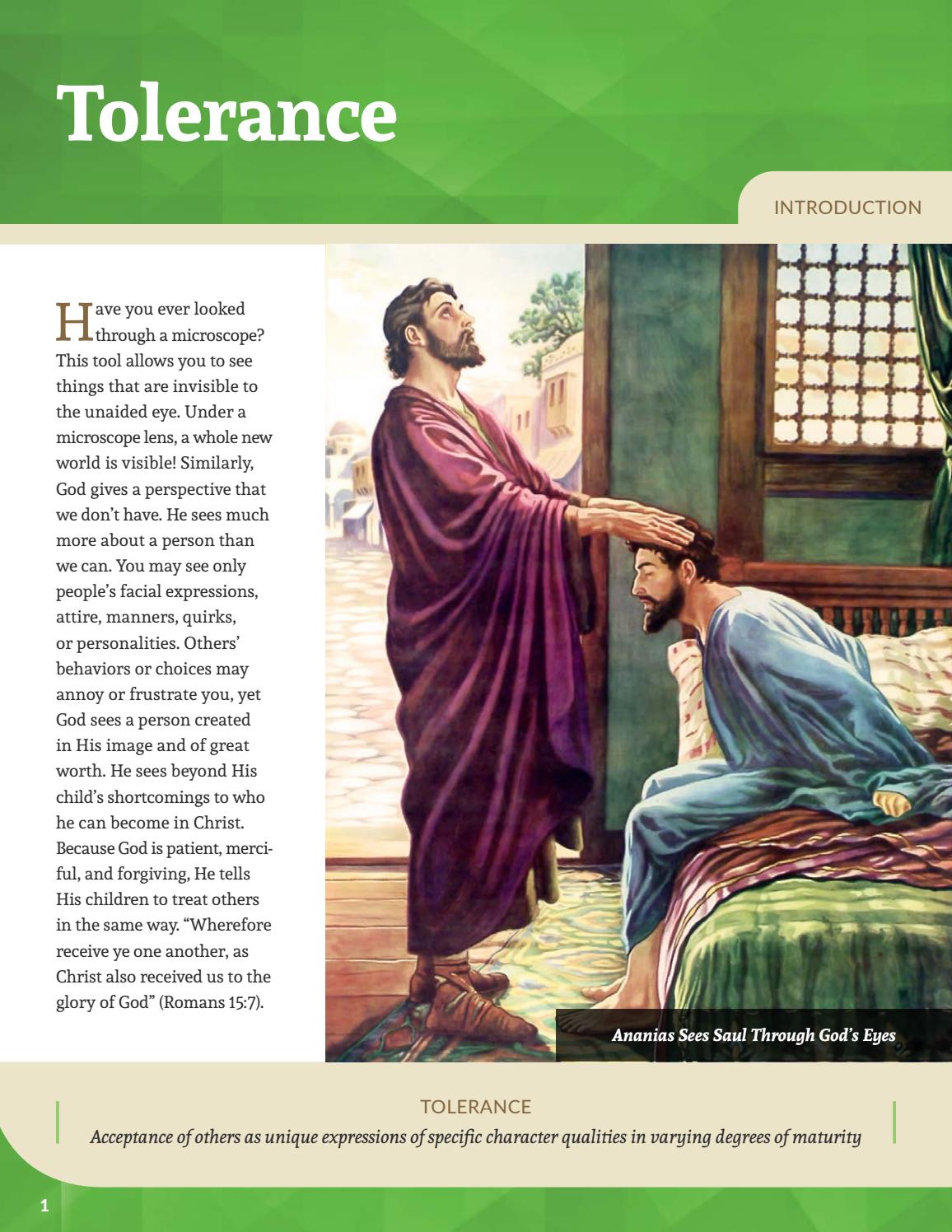 Tolerance Bible lesson class by Institute in Basic Life Principles - Issuu