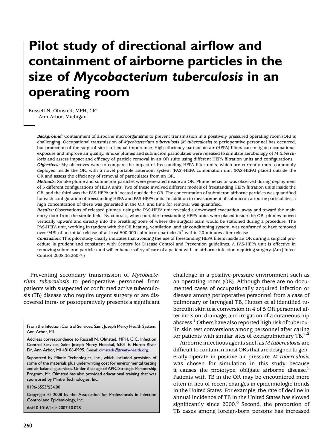 Directional Airflow and Containment of Airborne Particles by JPT ...