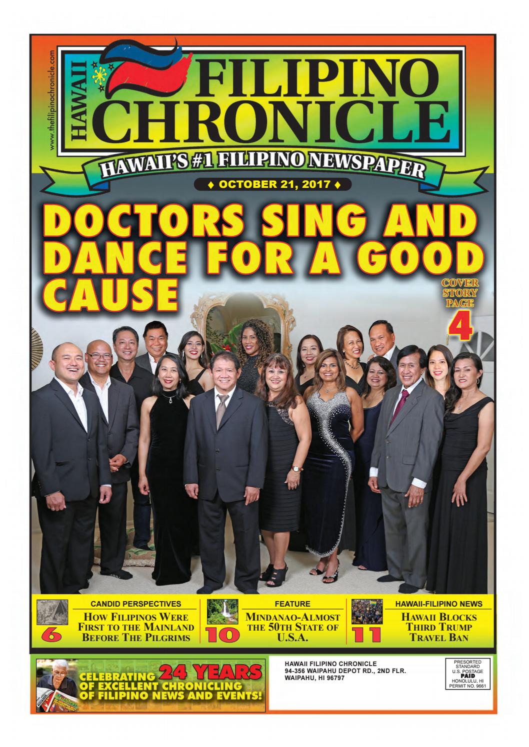 Hawaii Filipino Chronicle - October 21, 2017 by Hawaii Filipino ...