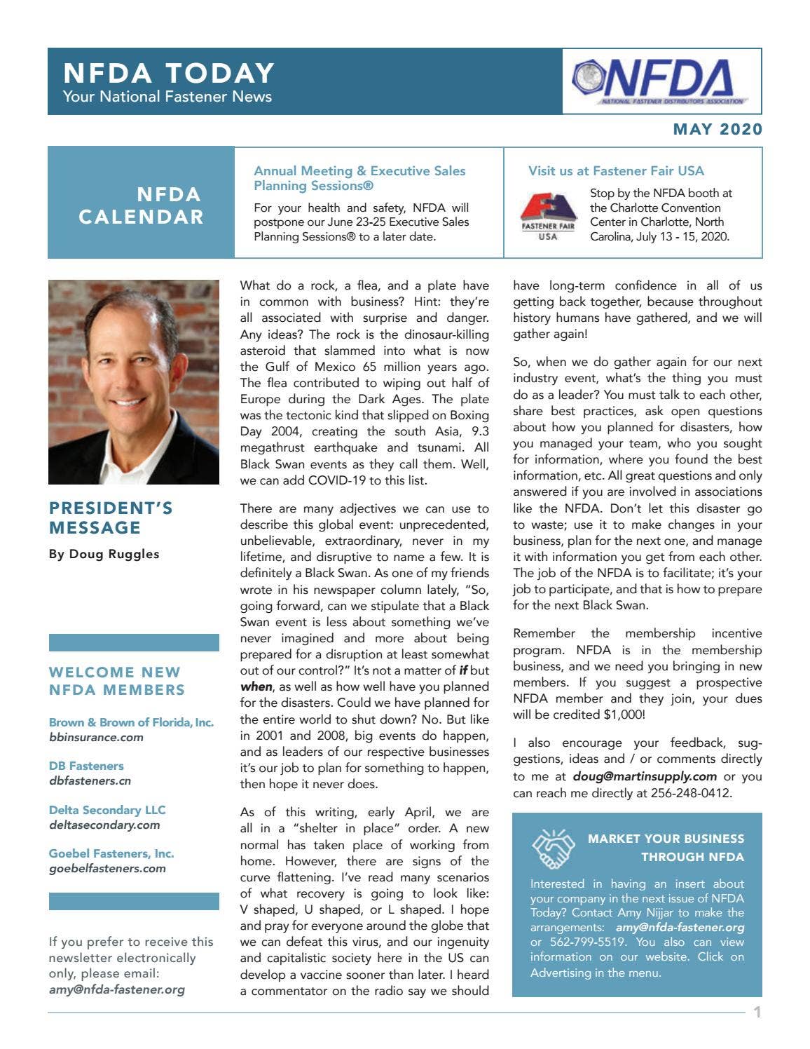 May 2020 NFDA Today by National Fastener Distributors Association - Issuu