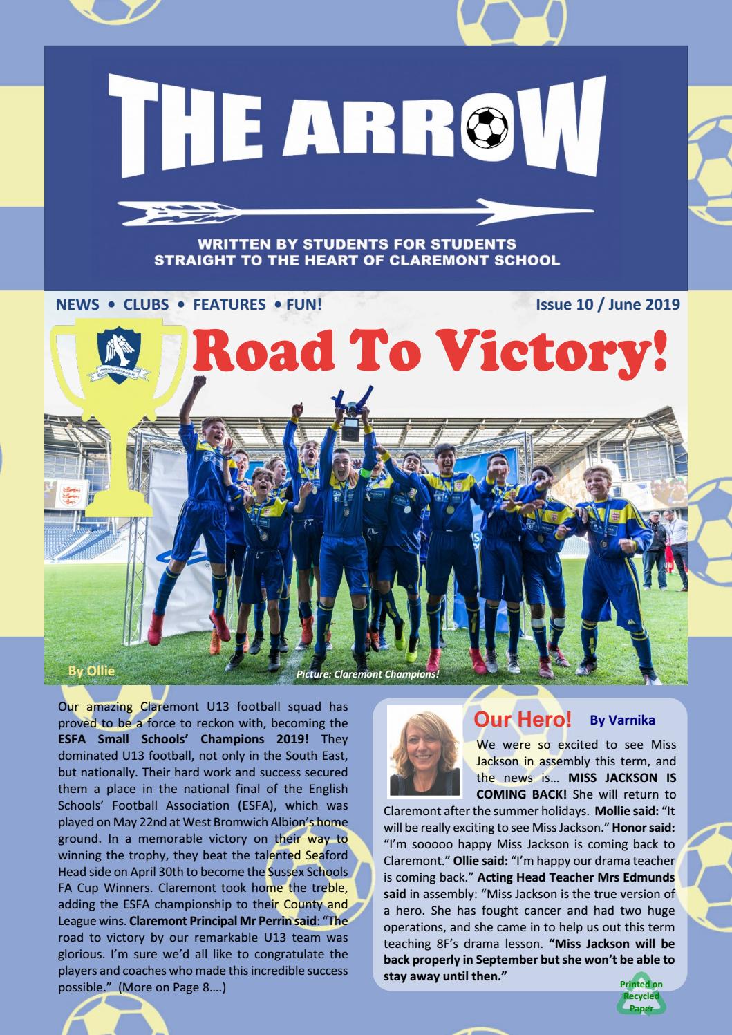 The Arrow Magazine: Summer 2019 by Claremont School - Issuu